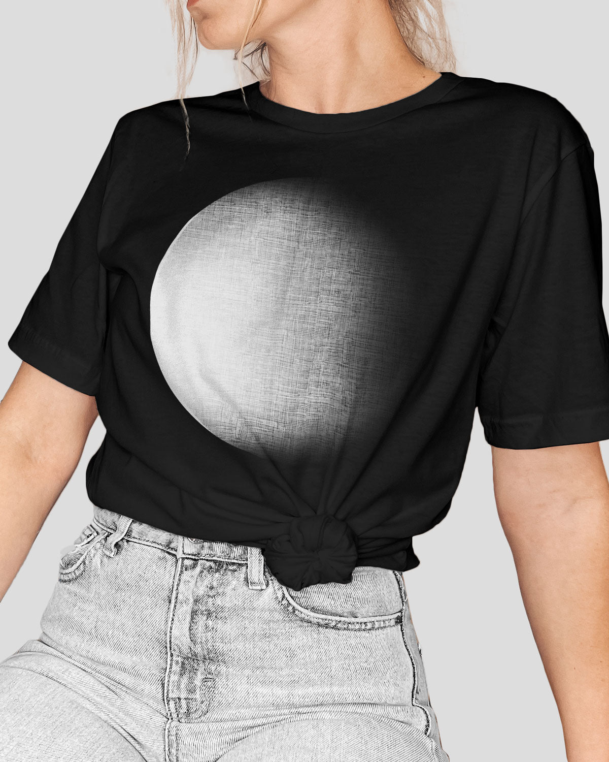Women's Dark Moon Boyfriend Tee, Black – VESTIGE