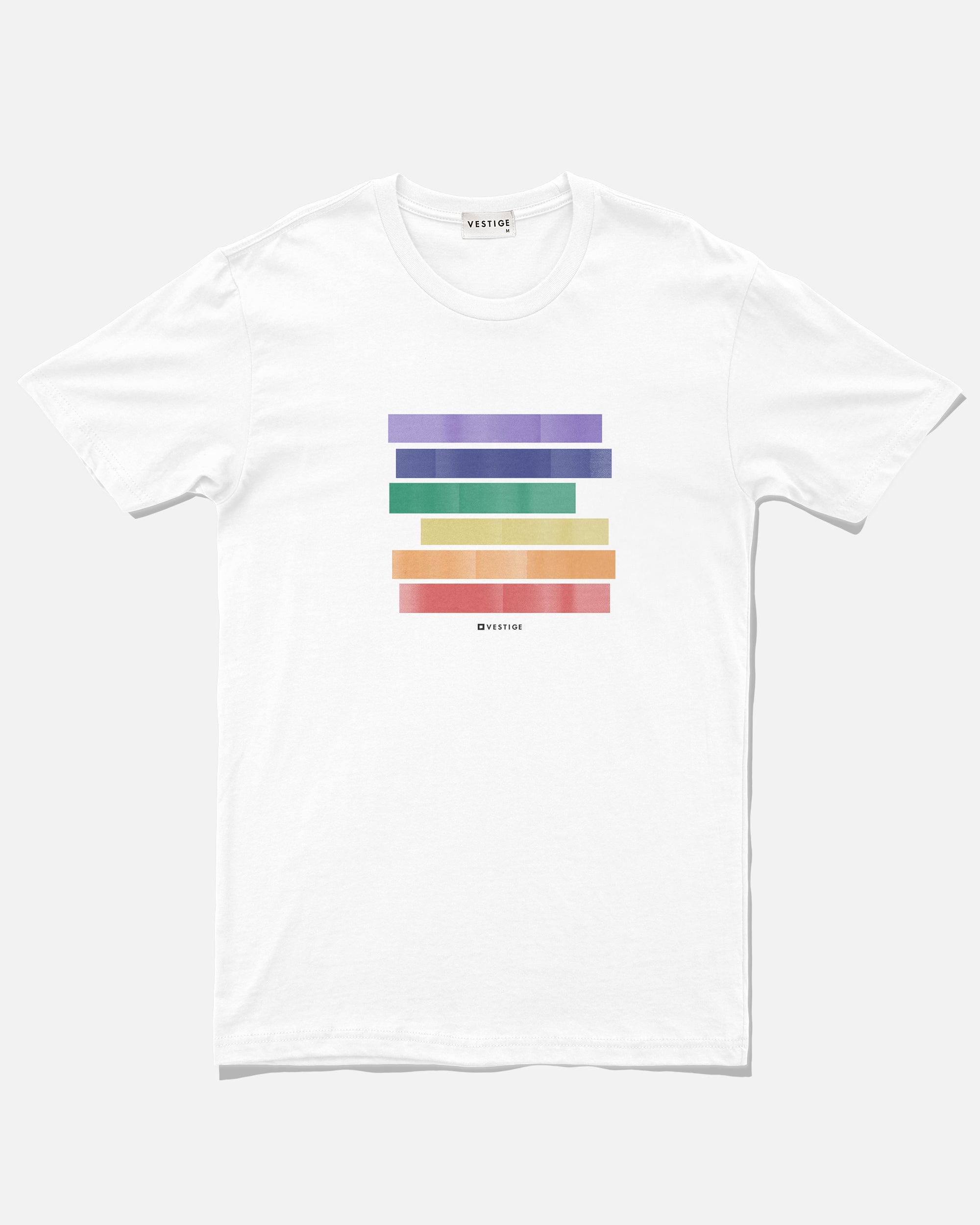 Color Bars Pride Tee, White – VESTIGE