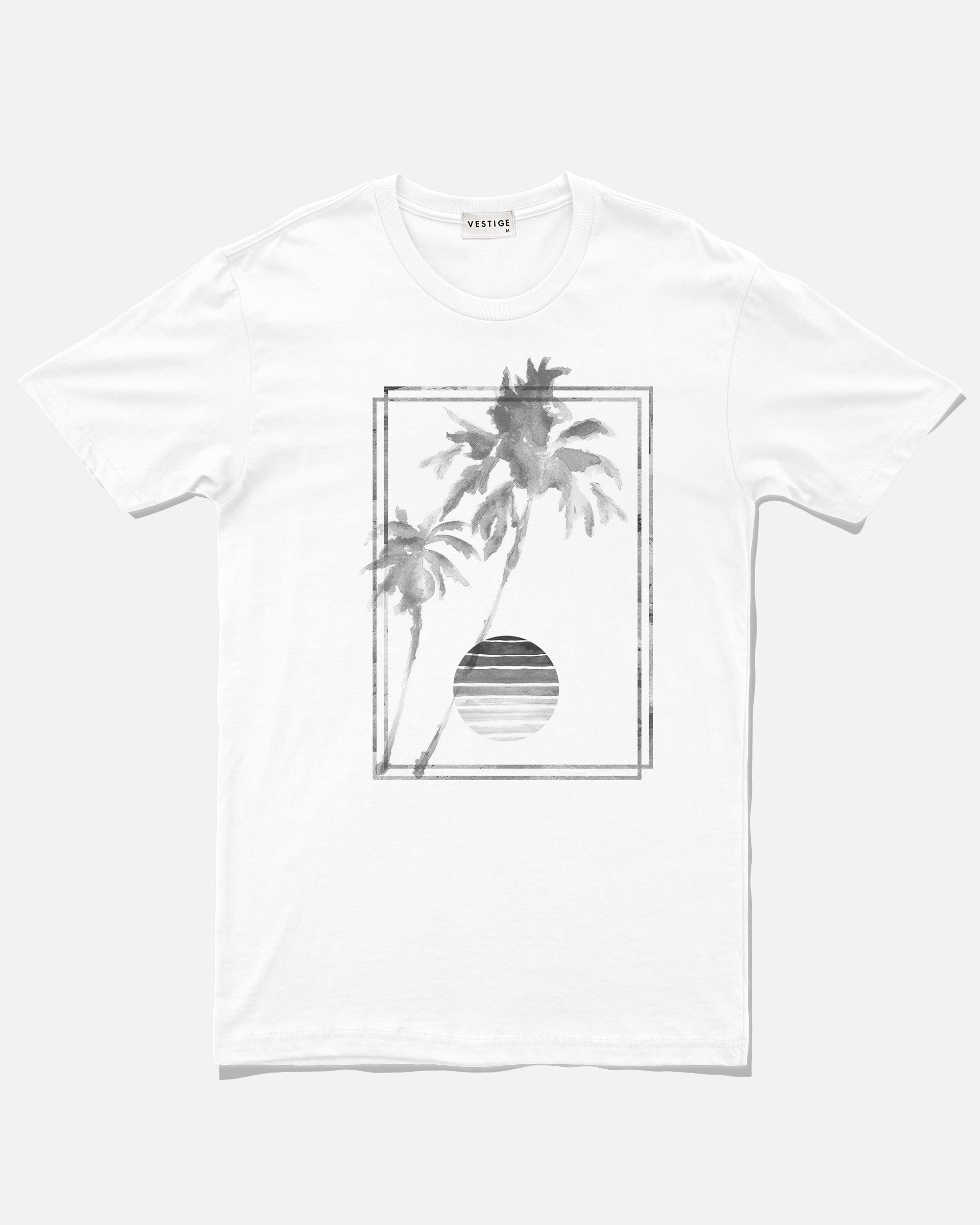 Water Palms T-Shirt, White – VESTIGE