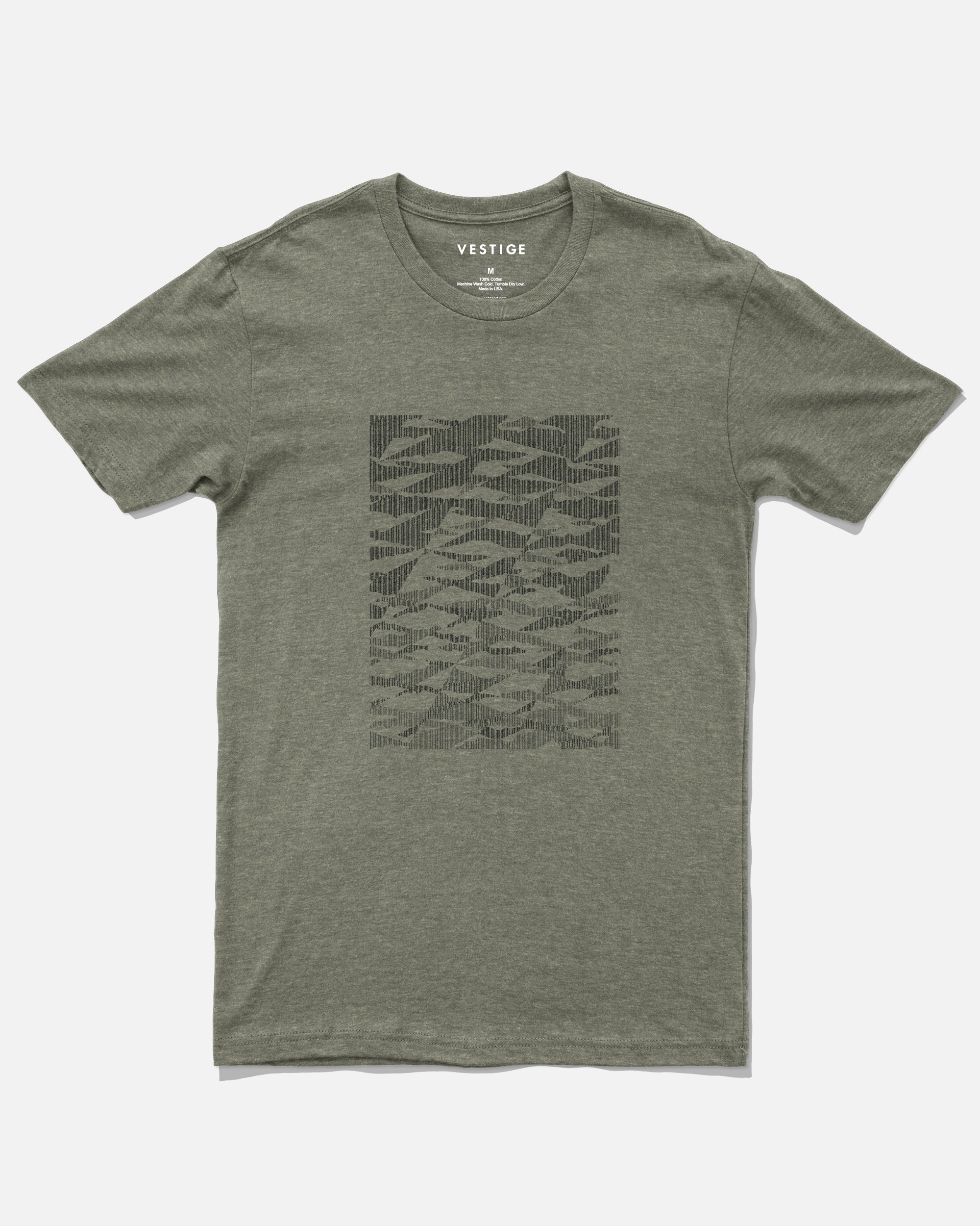 Ripped Camo Tee, Army Tr-Blend – VESTIGE
