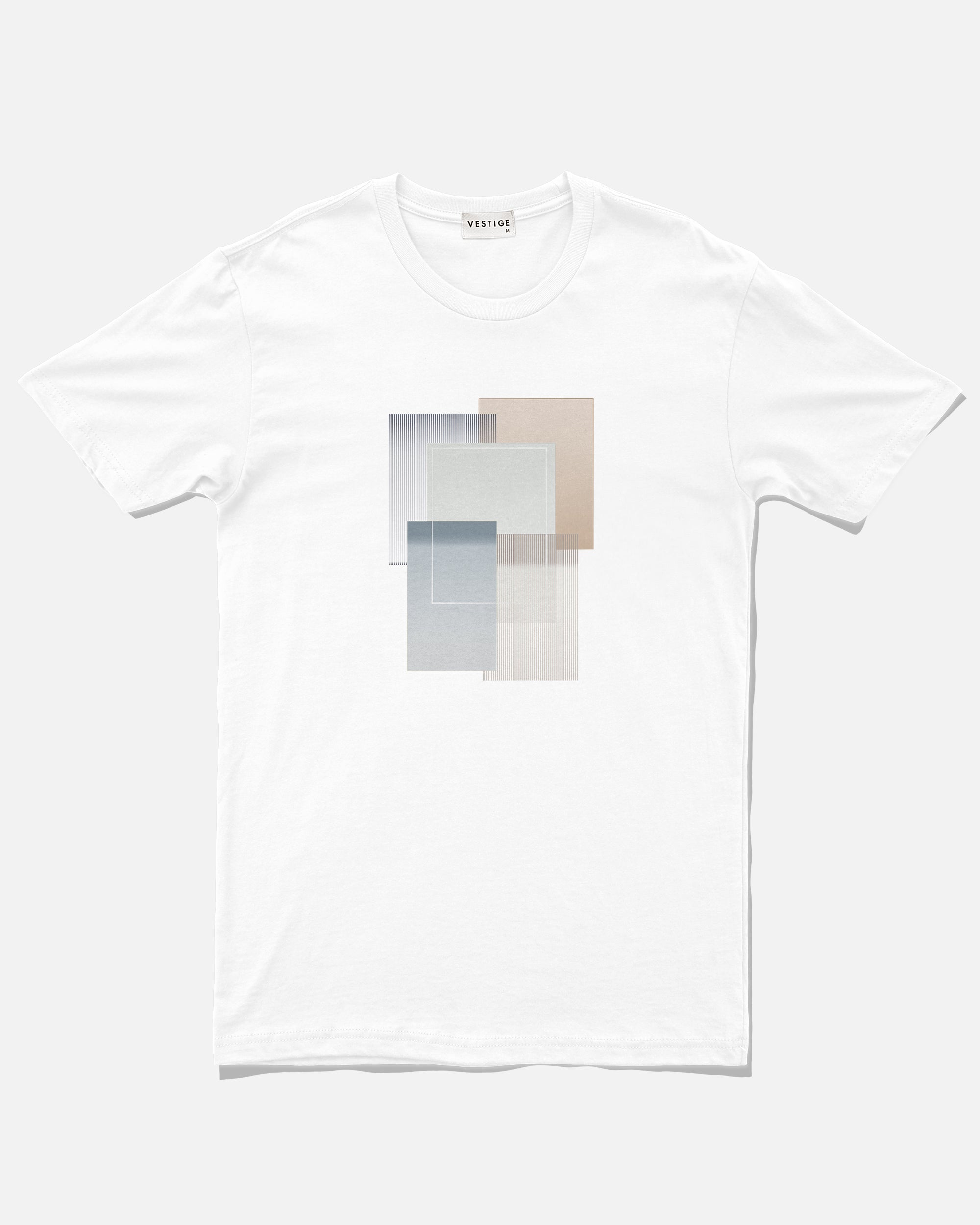 Shape Overlay Tee, White – VESTIGE